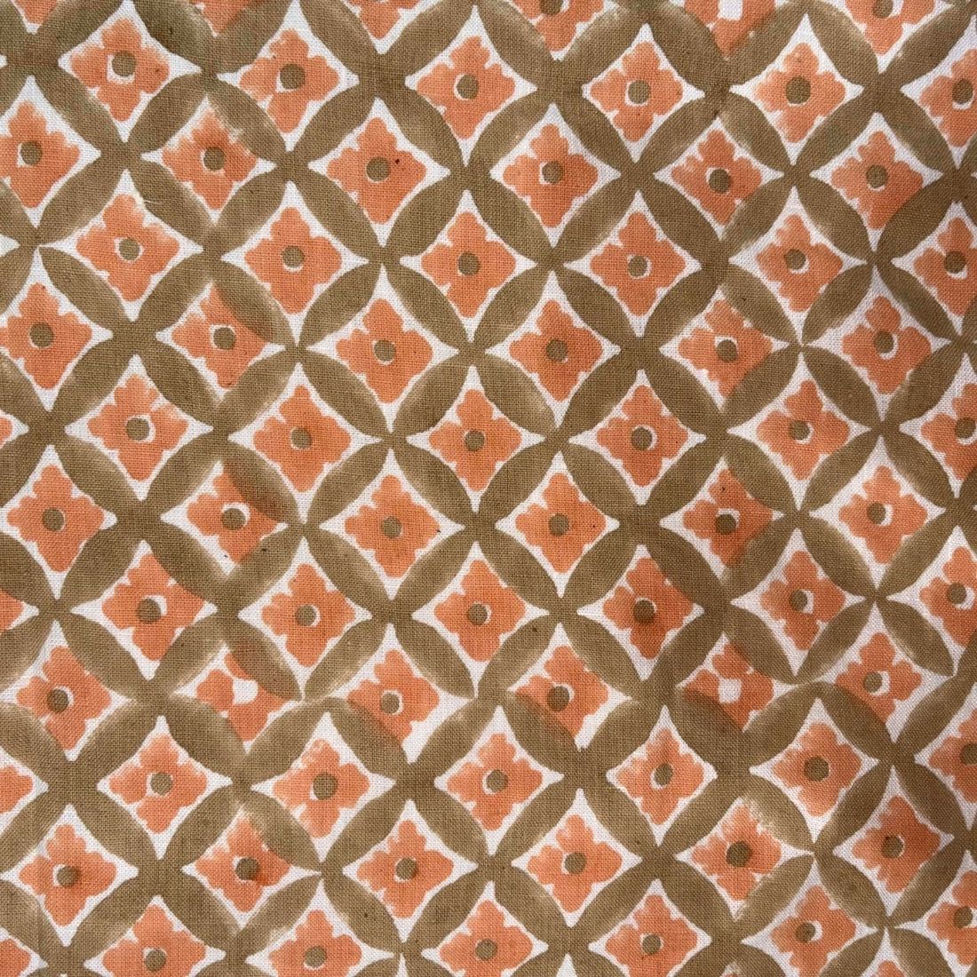 Varanasi Linen 58" Block-Printed Geometric Upholstery... – Loomkaari Studio