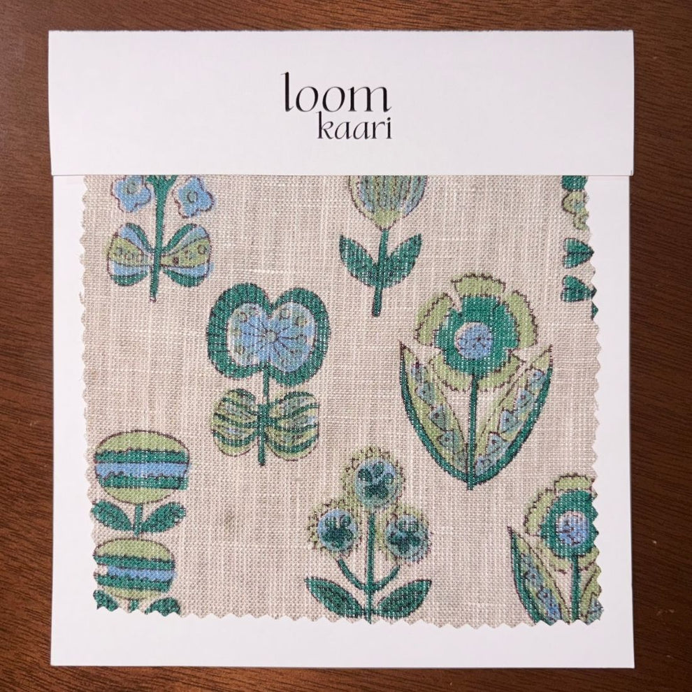 Ambaa Block Printed Linen Fabric – Order Today – Loomkaari – Loomkaari ...